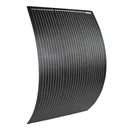 100W Semi-Flexi Solar Panel Black Rear Exit Kit - SolarGo2