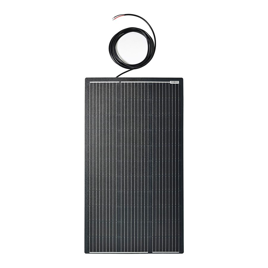 100W Semi-Flexi Solar Panel Black Rear Exit - SolarGo2