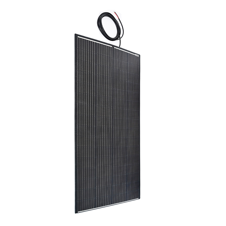 200W Semi-Flexi Solar Panel Black Rear Exit - SolarGo2