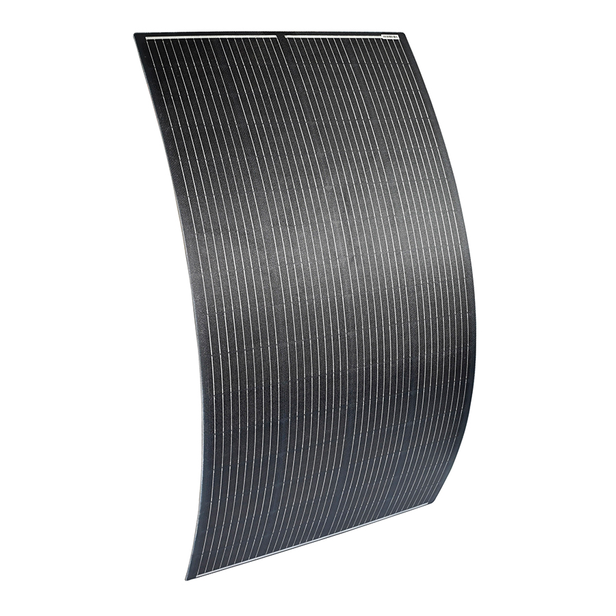 200W Semi-Flexi Solar Panel Black Rear Exit - SolarGo2