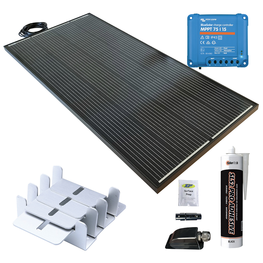 200W Rigid Solar Panel Black Kit - SolarGo2